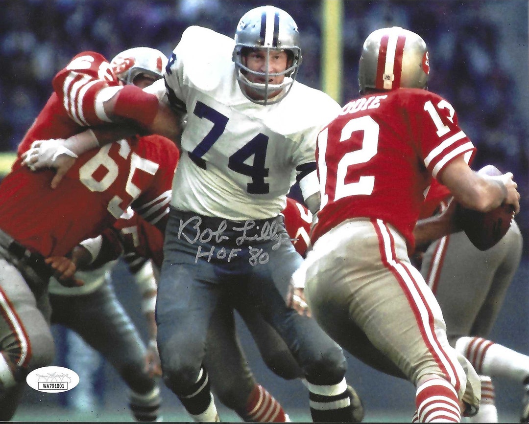 Dallas Cowboys Legend Bob Lilly Autographed 8x10 Action Photo, Picture ...