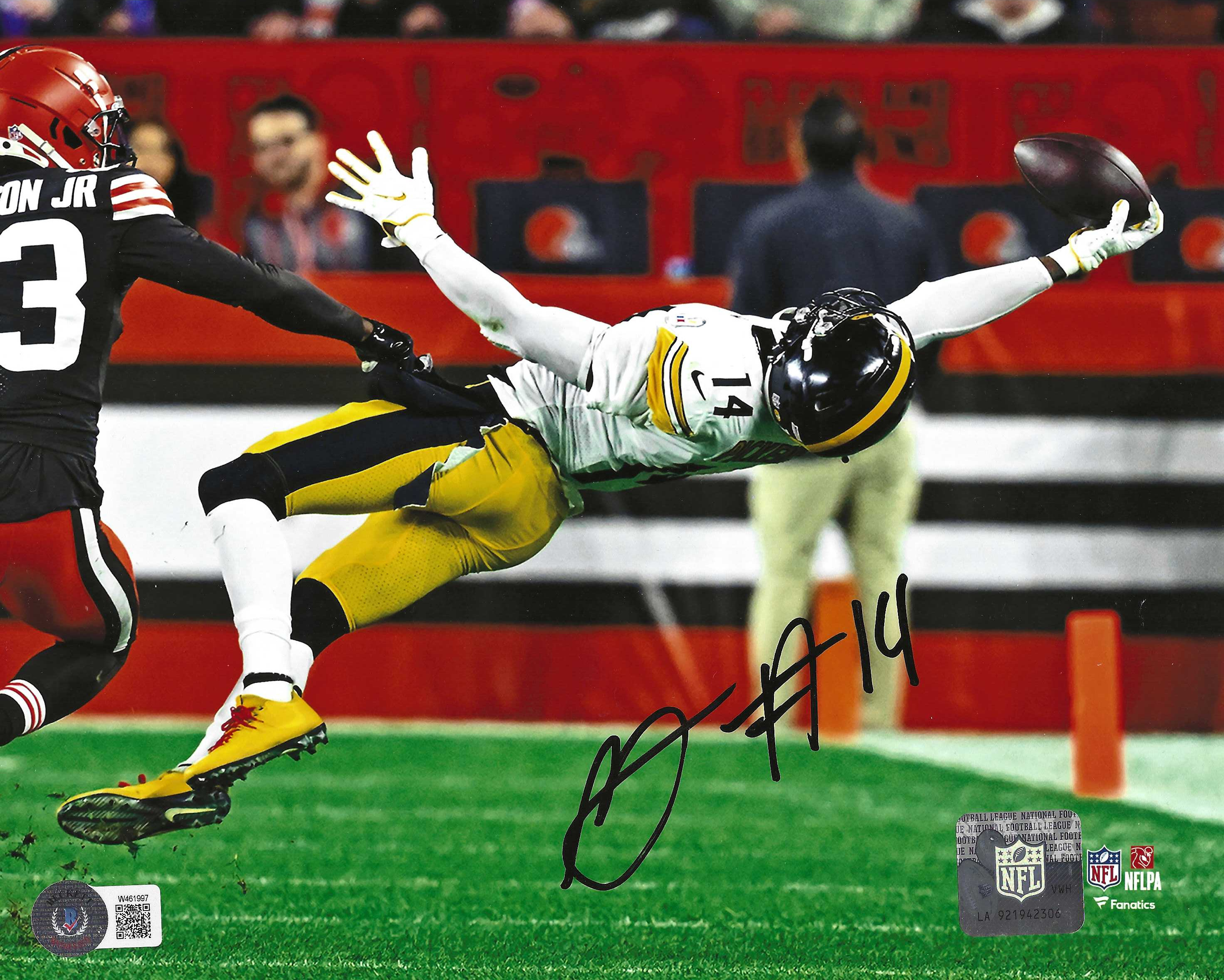 Pittsburgh Steelers George Pickens Authentic Autographed One Handed ...