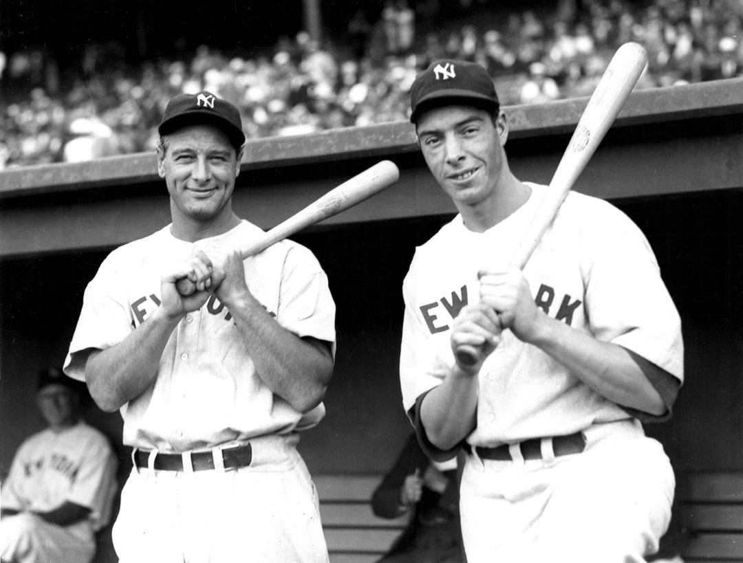 New York Yankees Lou Gehrig & Joe Dimaggio Photographed Together in ...