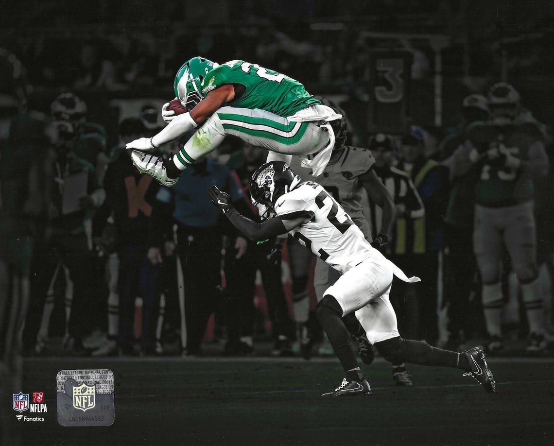 Philadelphia Eagles Saquon Barkley Reverse Hurdle 8x10 Photo, Picture ...