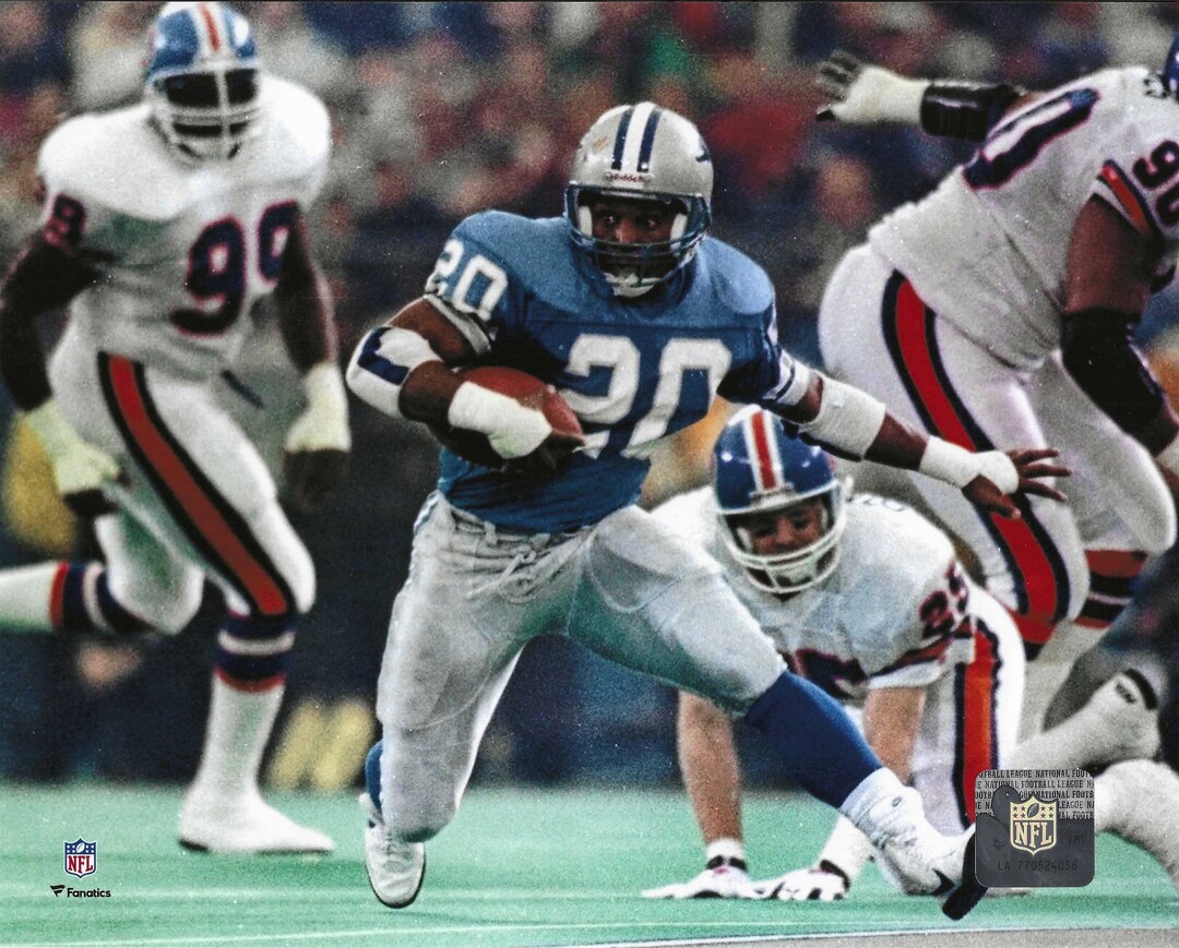 Detroit Lions Running Back Barry Sanders Breaking Free 8x10 Photo ...