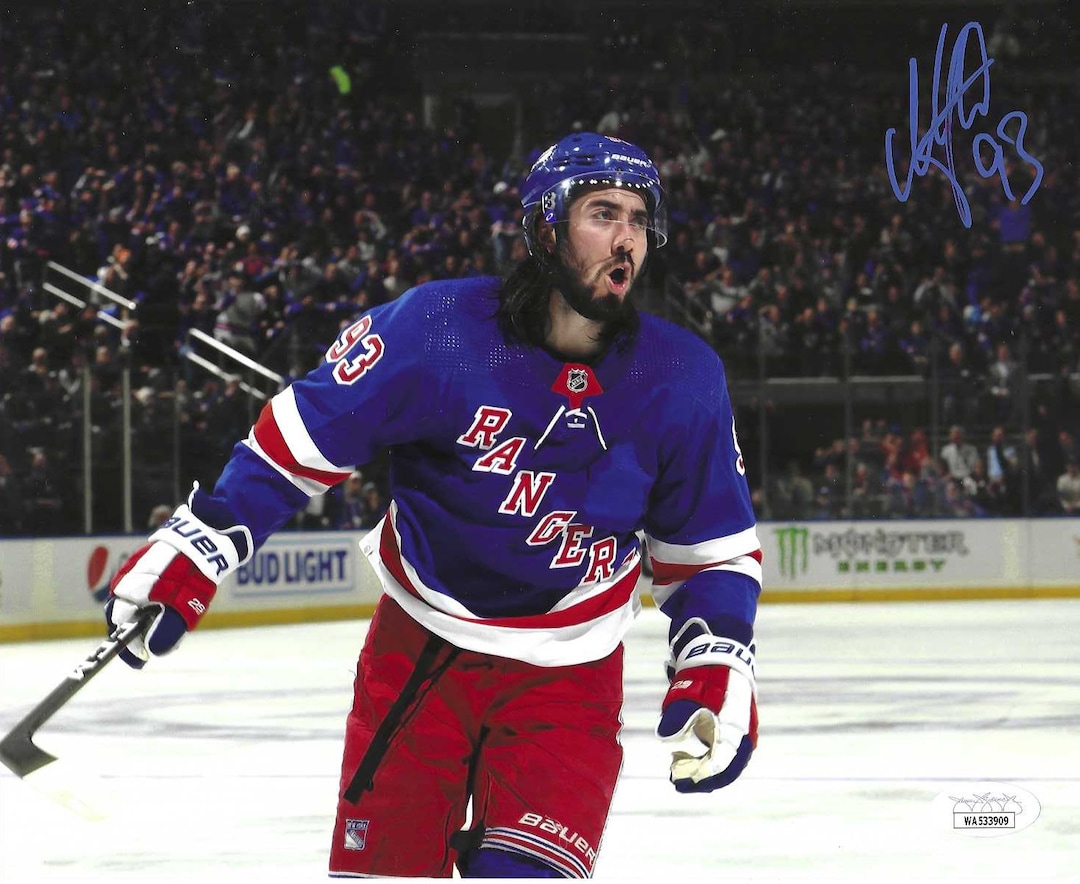 The New York Rangers Mika Zibanejad Autographed 8x10 Action Photo ...