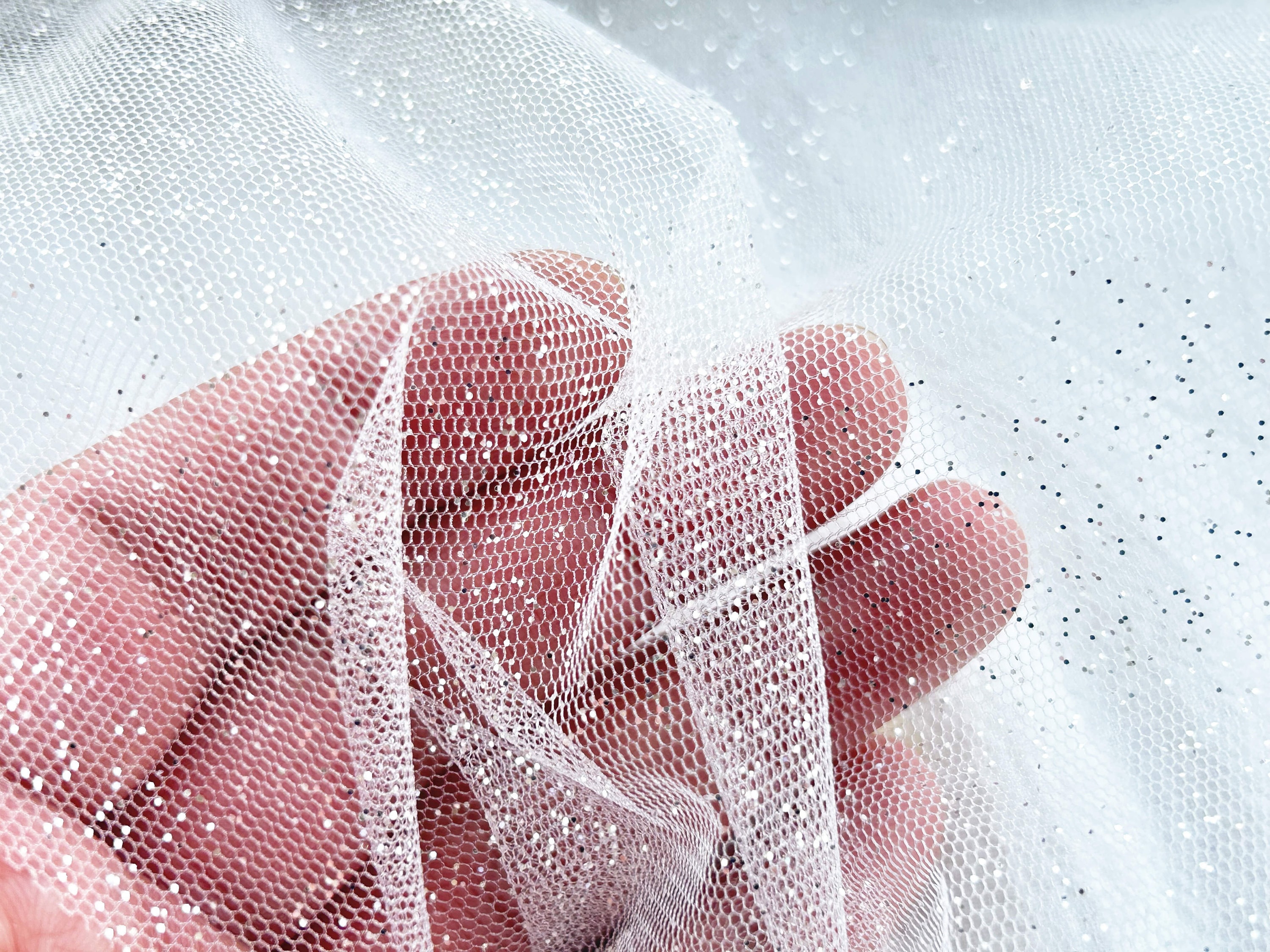 Glitter Tulle Fabric,ivory Tulle Fabric,shiny Sequin Tulle,diy Dress ...
