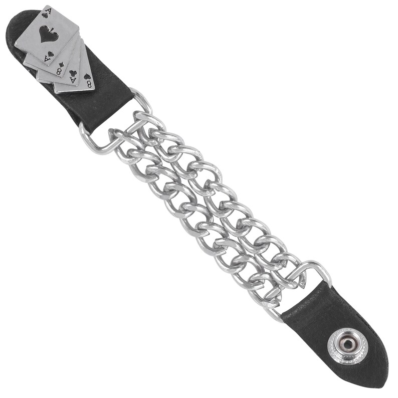 Vest Extender Jacket Waistcoat Leather Snap Accessories Chrome Finish ...