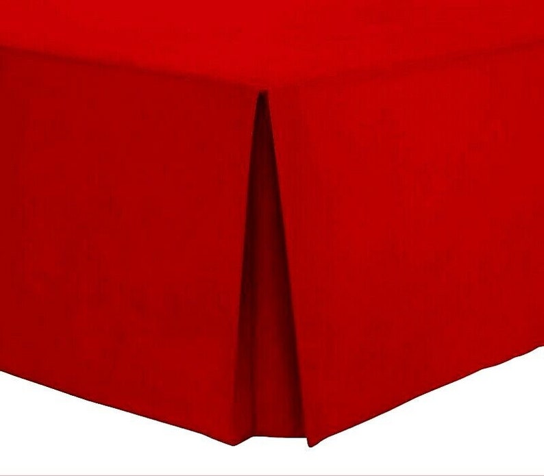 Base Valance Plain Dyed Easy Care 100% Polycotton Box Pleated Sheet ...