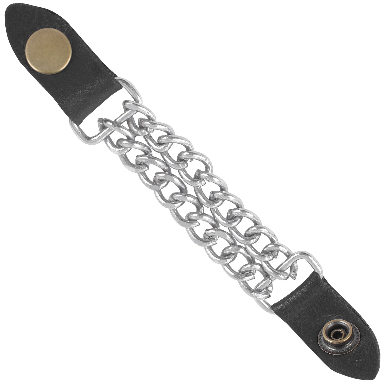 Vest Extender Jacket Waistcoat Leather Snap Accessories Chrome Finish ...