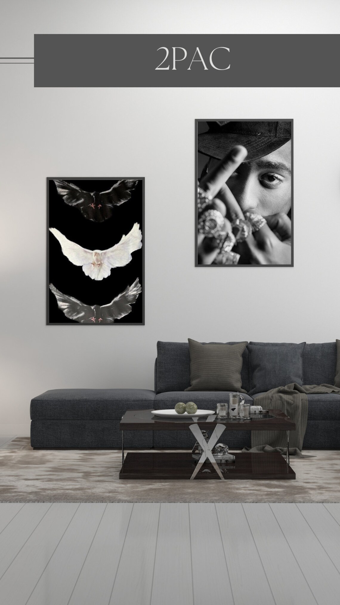 2pac Inspired Poster Set, Printable Poster Set, Rapper Poster Set ...