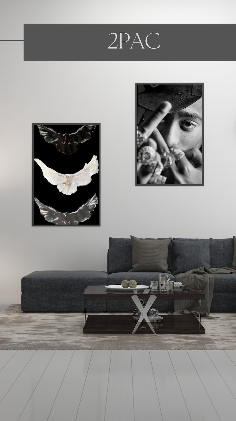 2pac Inspired Poster Set, Printable Poster Set, Rapper Poster Set ...