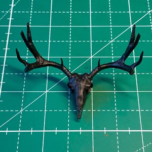 Stag Skull – 3D Printed Deer Skull, Buck Skull, Black Animal Resin ...