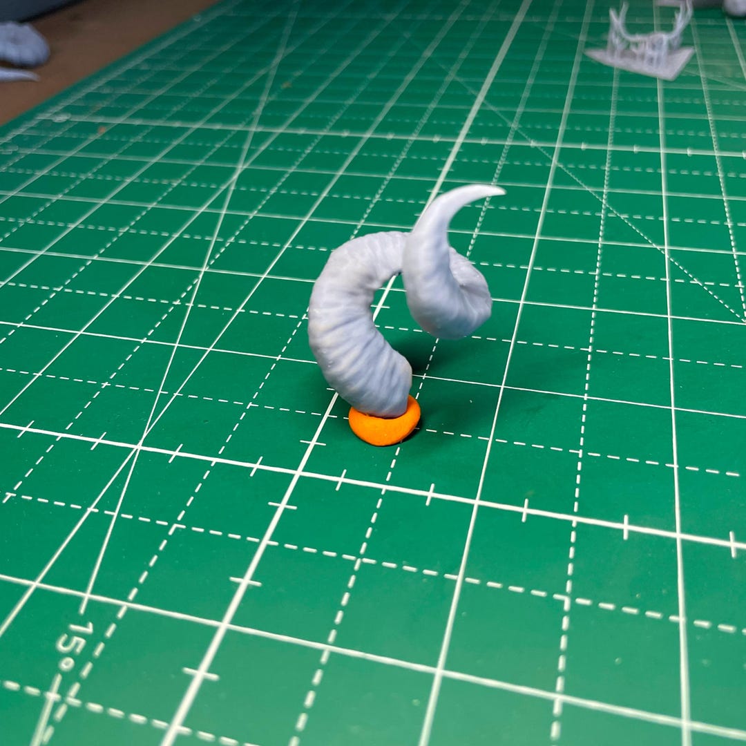 Curled Horns 3D Printed Oni Horns Prosthetic Horns for LARP, Fairy ...