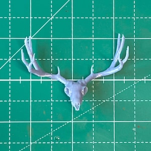 Stag Skull – 3D Printed Deer Skull, Buck Skull, Black Animal Resin ...