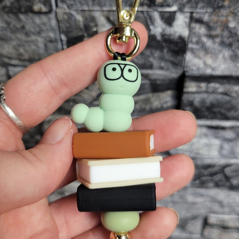Bookish Keychain - Etsy
