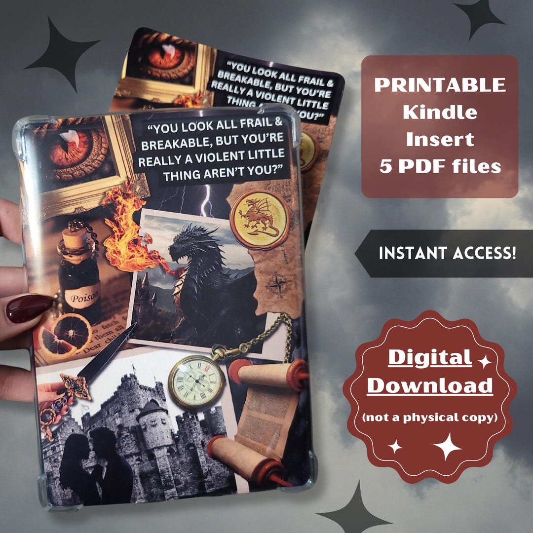 PRINTABLE Kindle Insert | Instant Digitial Download | Kindle Colorsoft ...