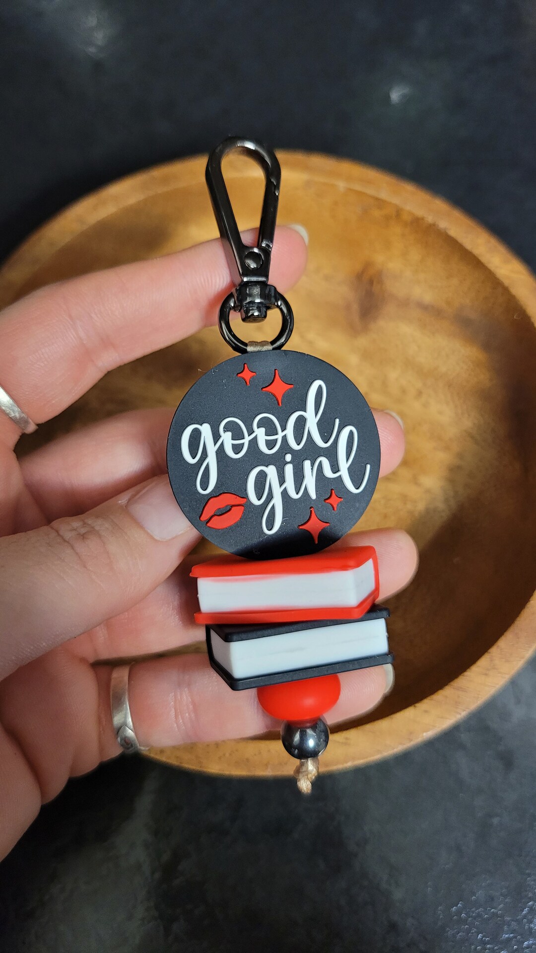 Good Girl Book Keychain | Spicy Book Keychain | Romance Book Keychain ...