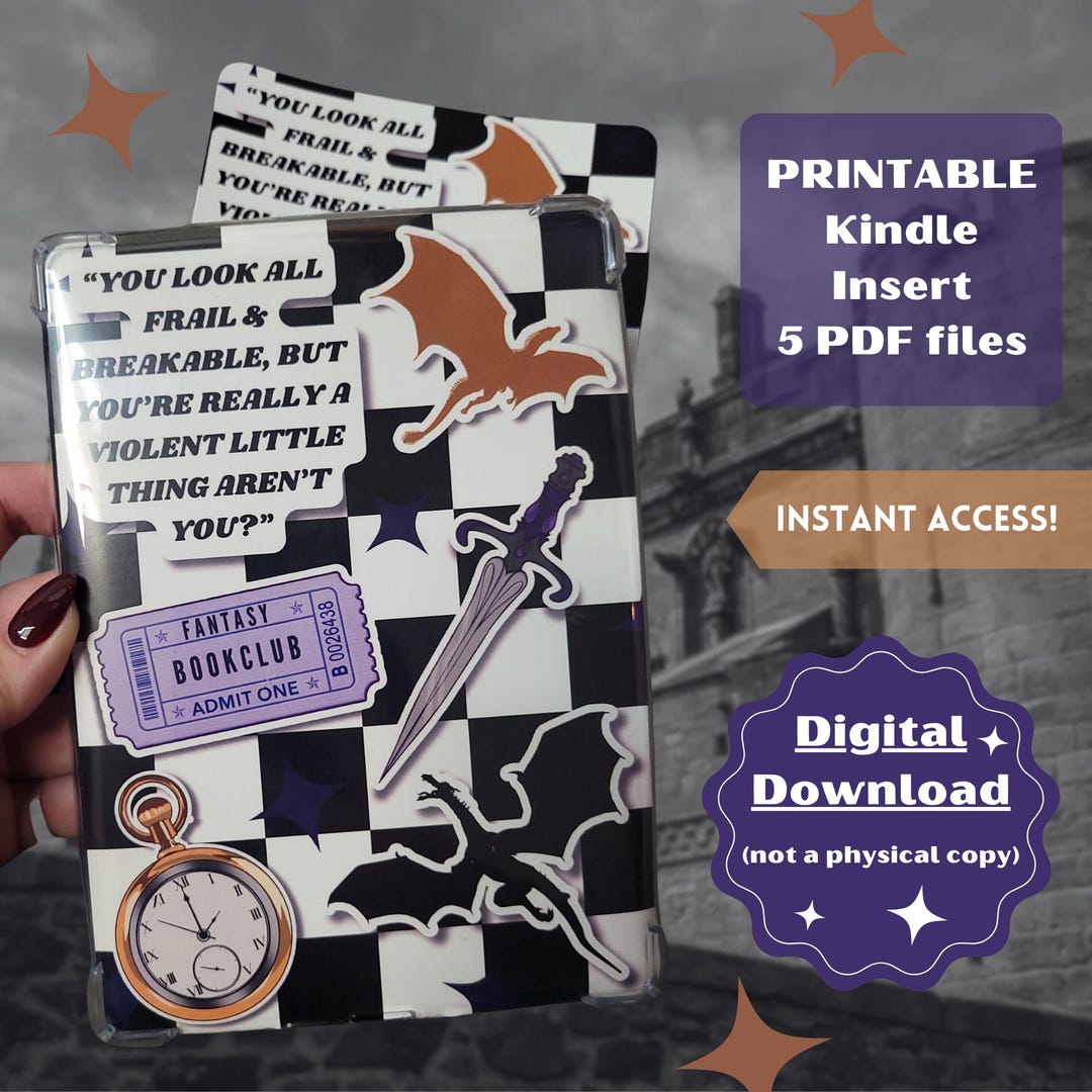 PRINTABLE Kindle Insert | Instant Digitial Download | Kindle Colorsoft ...