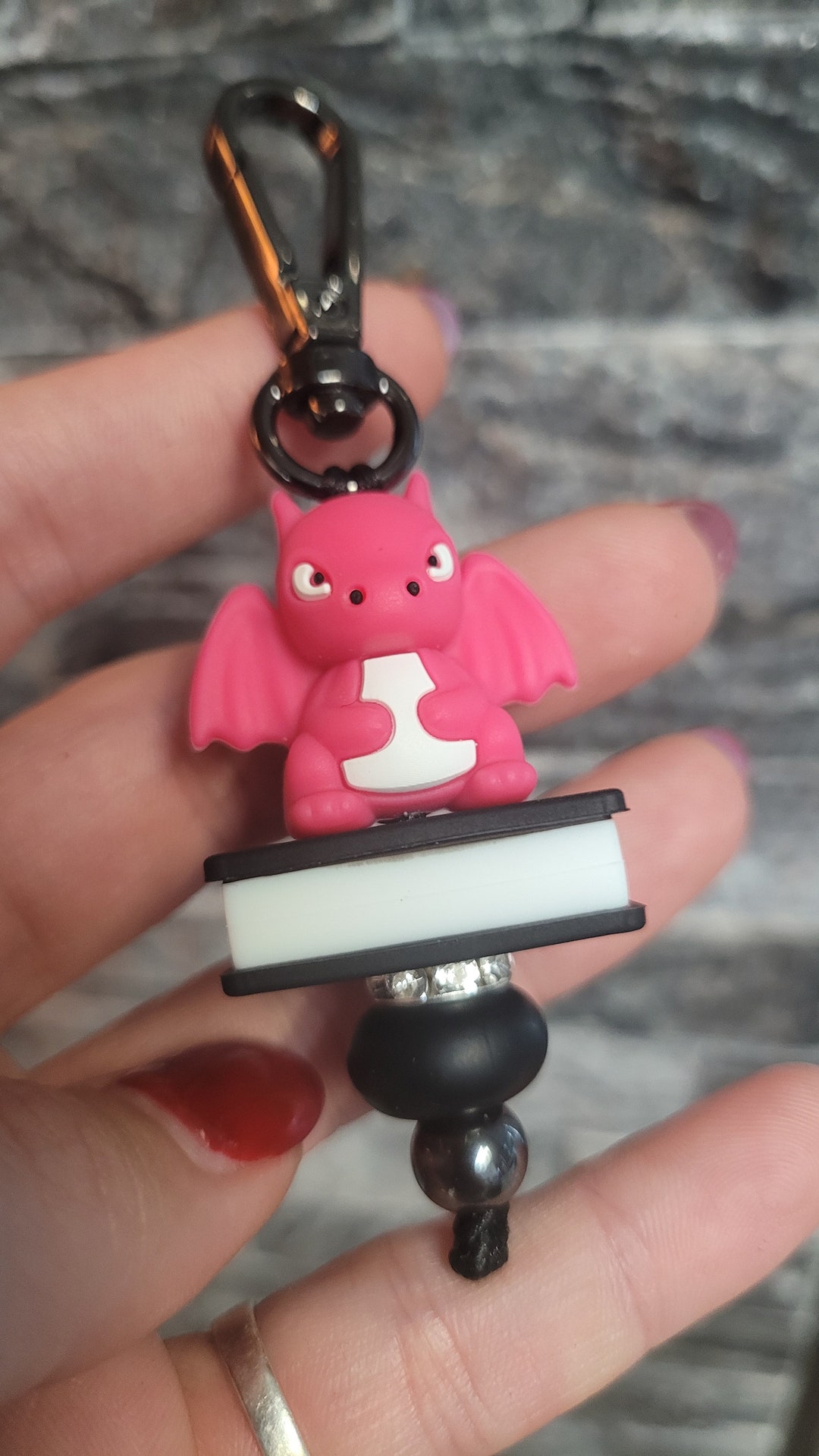 Pink Dragon Keychain | Fourth Wing Keychain | Fantasy Book | | Book ...