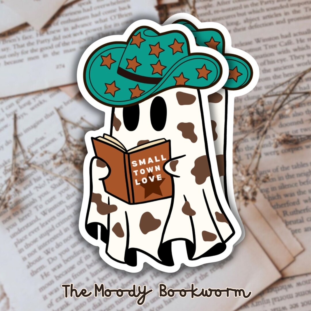 Cowboy Ghost Reader Sticker | Cowgirl Sticker | Book Sticker | Bookish ...