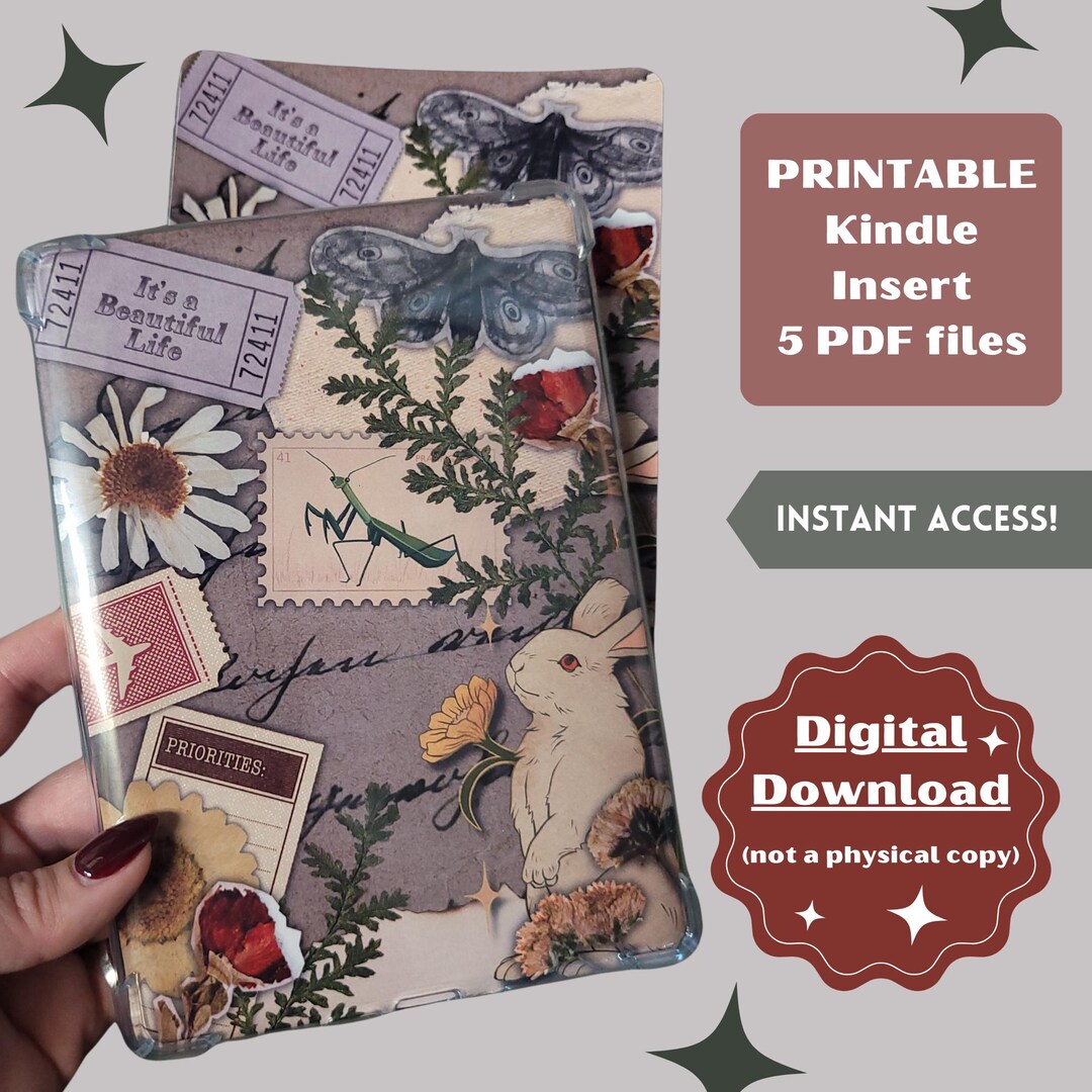 PRINTABLE Kindle Insert | Instant Digitial Download | Kindle Colorsoft ...
