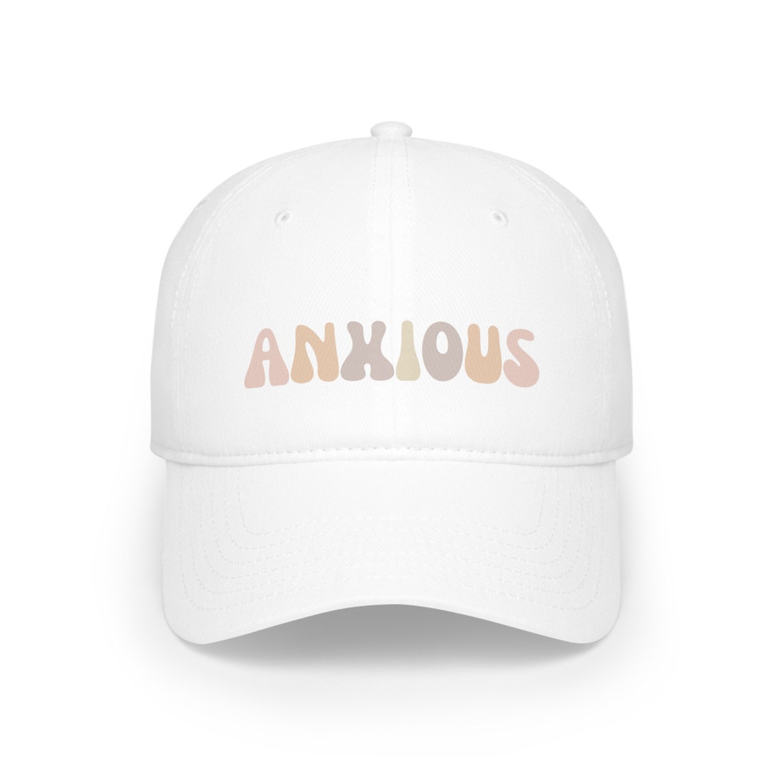 Groovy Lettered Anxious Anxiety Trendy Aesthetic Neutrals Low - Etsy