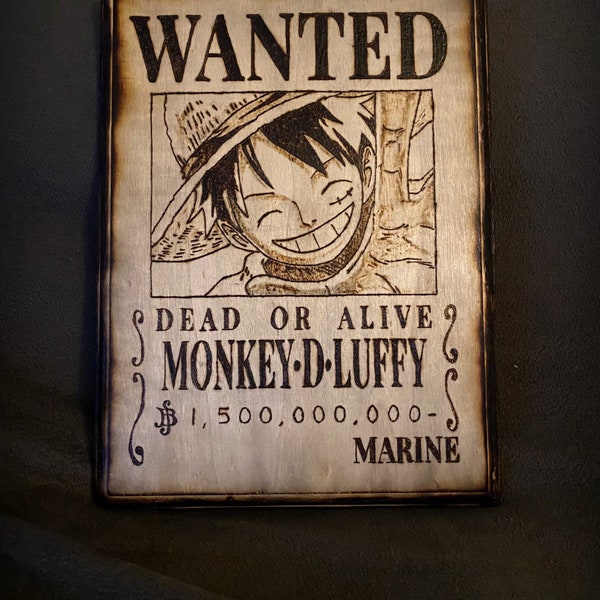 One Piece Luffy Bounty Poster - Etsy