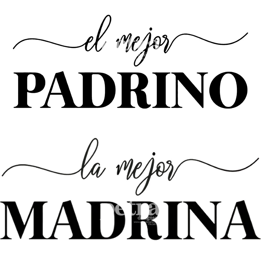 El Mejor Padrino La Mejor Madrina PNG Archivo Digital - Etsy México