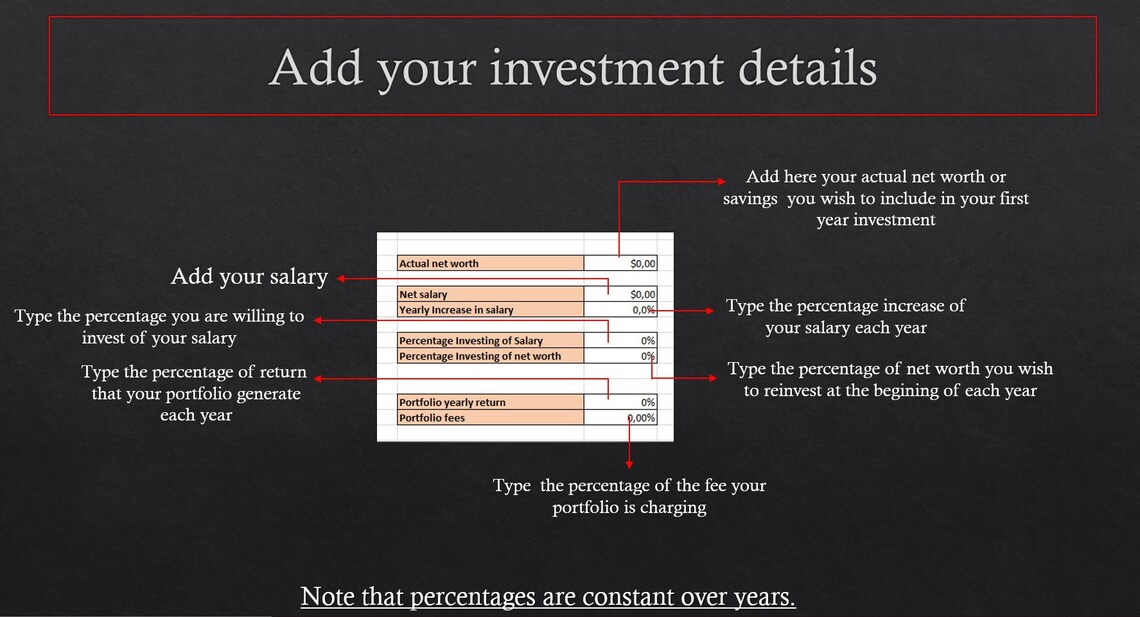 Investment Plan ,excel Spreadsheet ,investment Spreadsheet , Investment ...