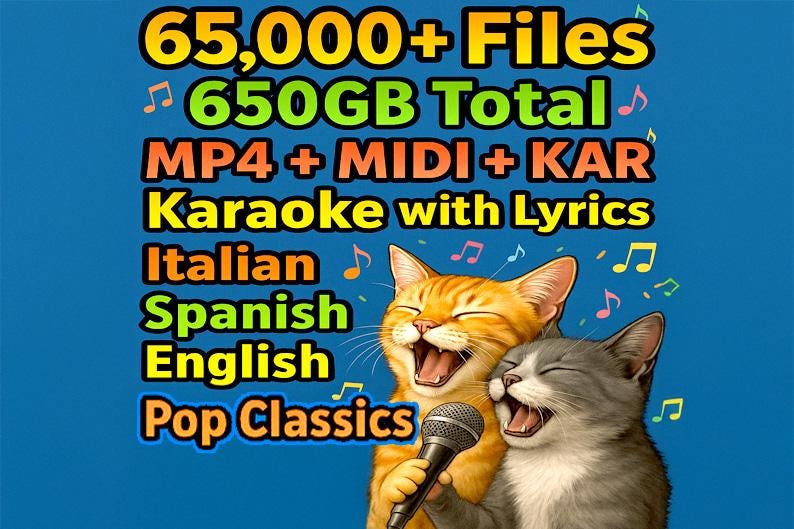All-in-one Karaoke Bundle • MP4, MIDI, KAR Files With Lyrics | Instant ...