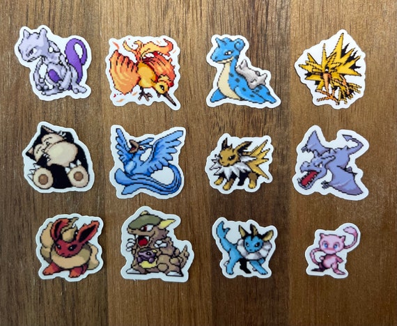 Pokémon Gen 1 Sprite Vinyl Stickers 12 Pack - Etsy