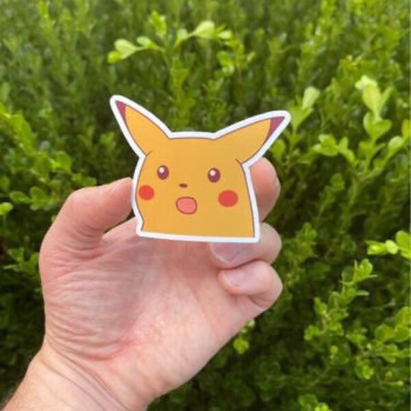 Surprised Pikachu Decal - Etsy