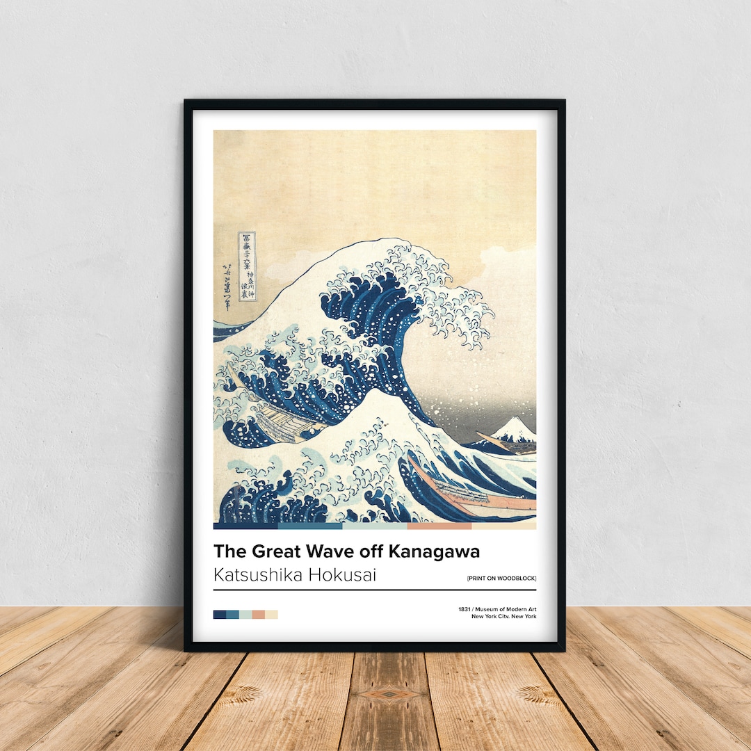 Katsushika Hokusai Poster the Great Wave off Kanagawa // - Etsy