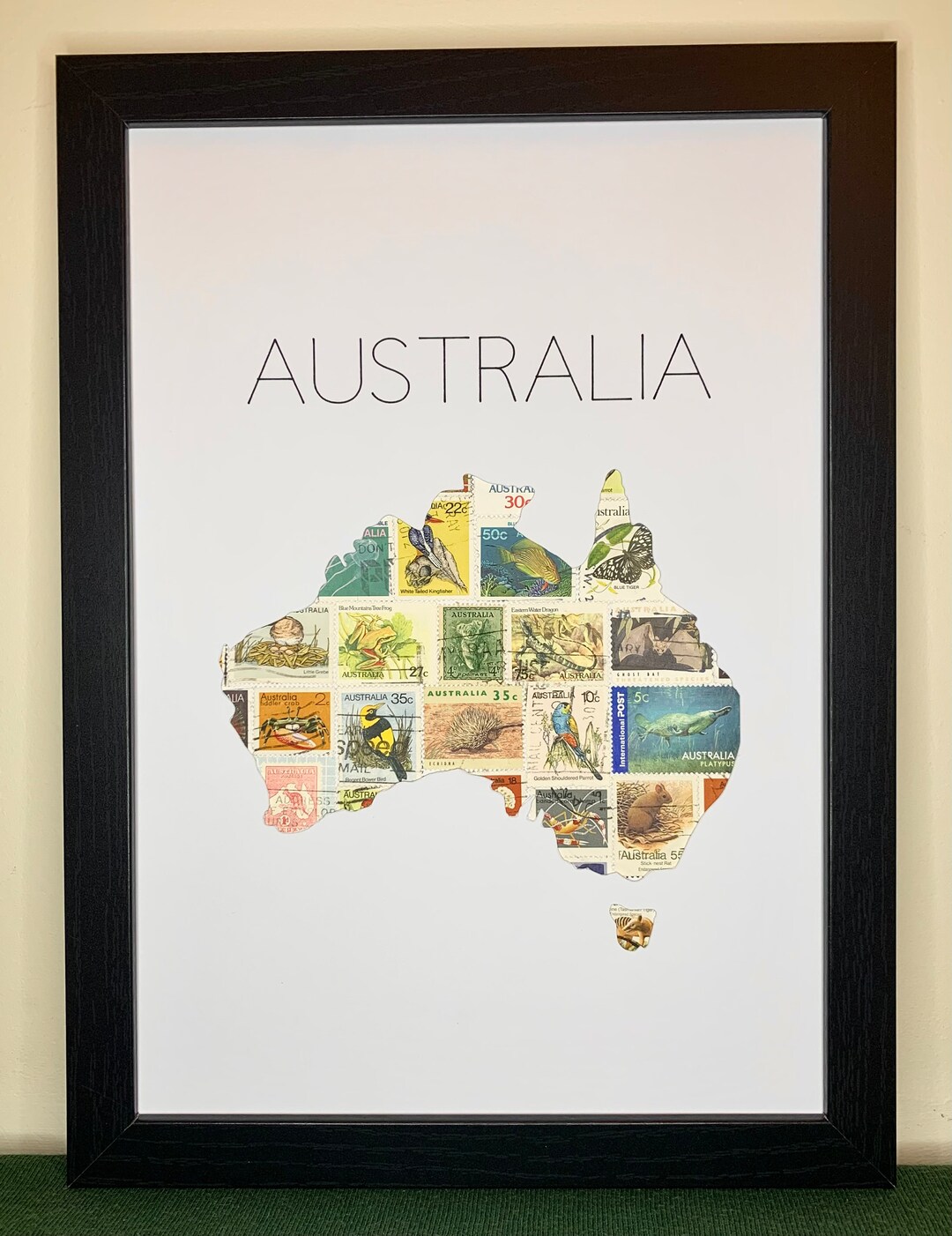Stamp Art | Map of Australia Made With Postage Stamps of Australian ...