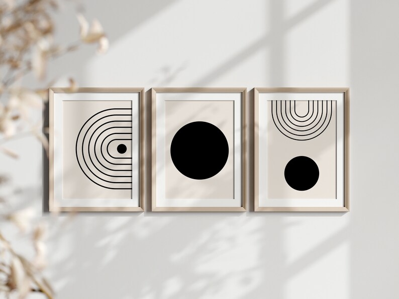 Black and White Abstract Printable Art, Digital Art, Minimal, Modern ...