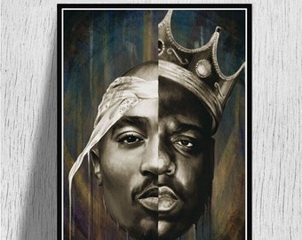 Biggie 2 Pac Poster - Etsy