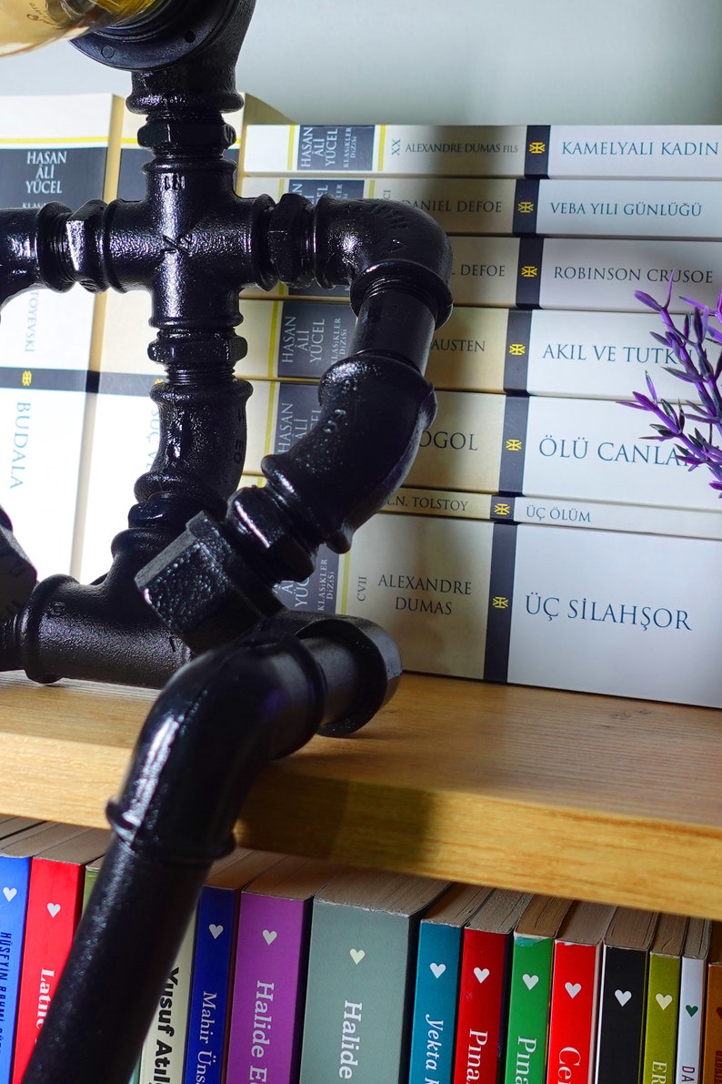 Edison Steampunk Lamp, Sitting Man Lamp, Pipeman Industrial Desk ...