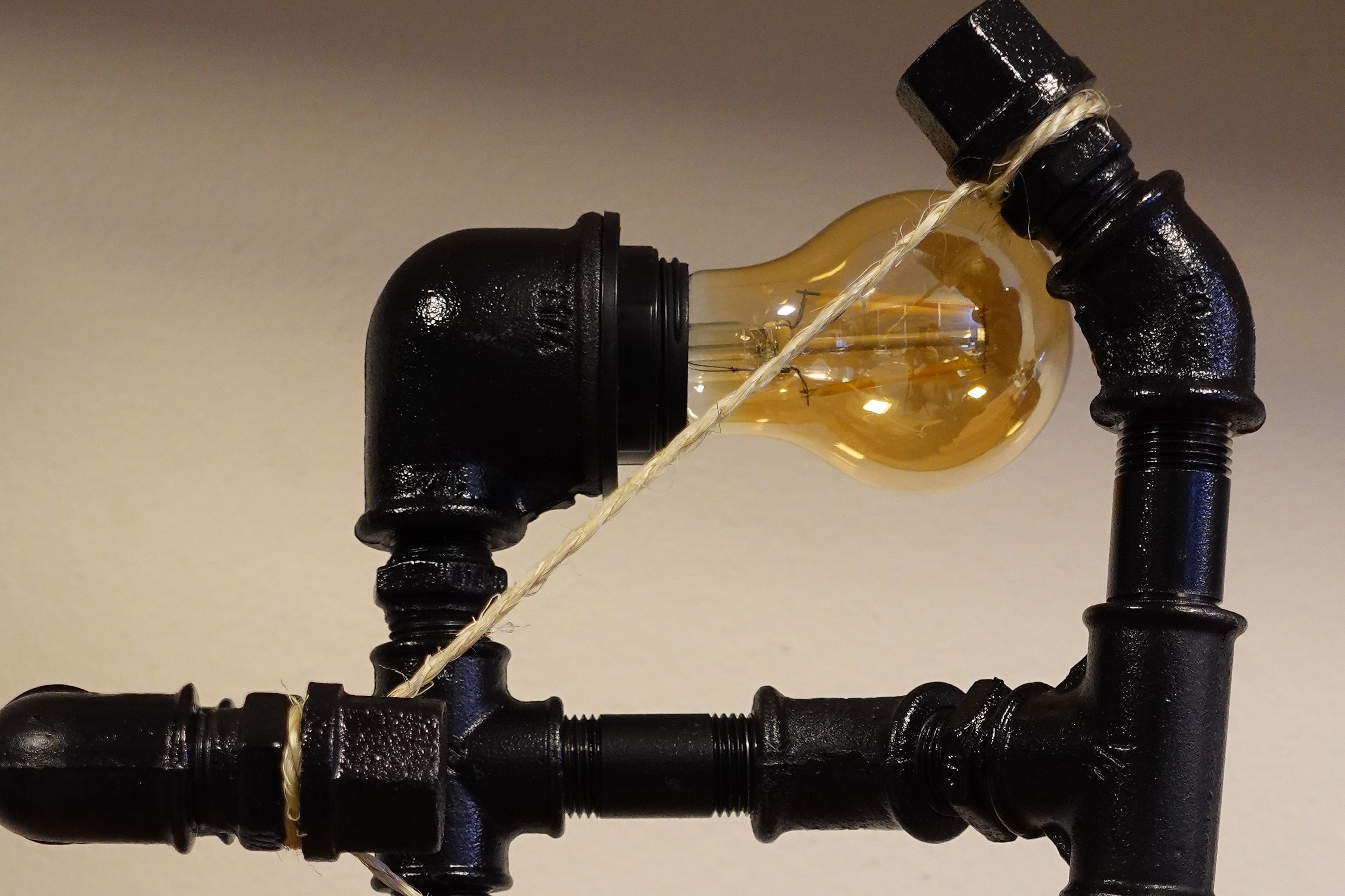 Archer Man Steampunk Lamp, Pipeman Industrial Desk Accesories, Robot ...