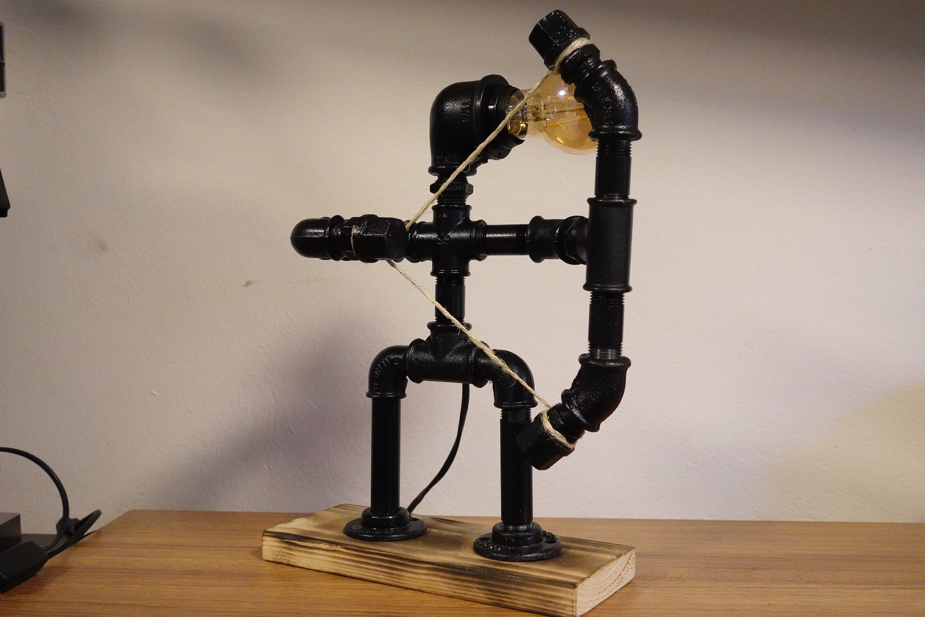 Archer Man Steampunk Lamp, Pipeman Industrial Desk Accesories, Robot ...