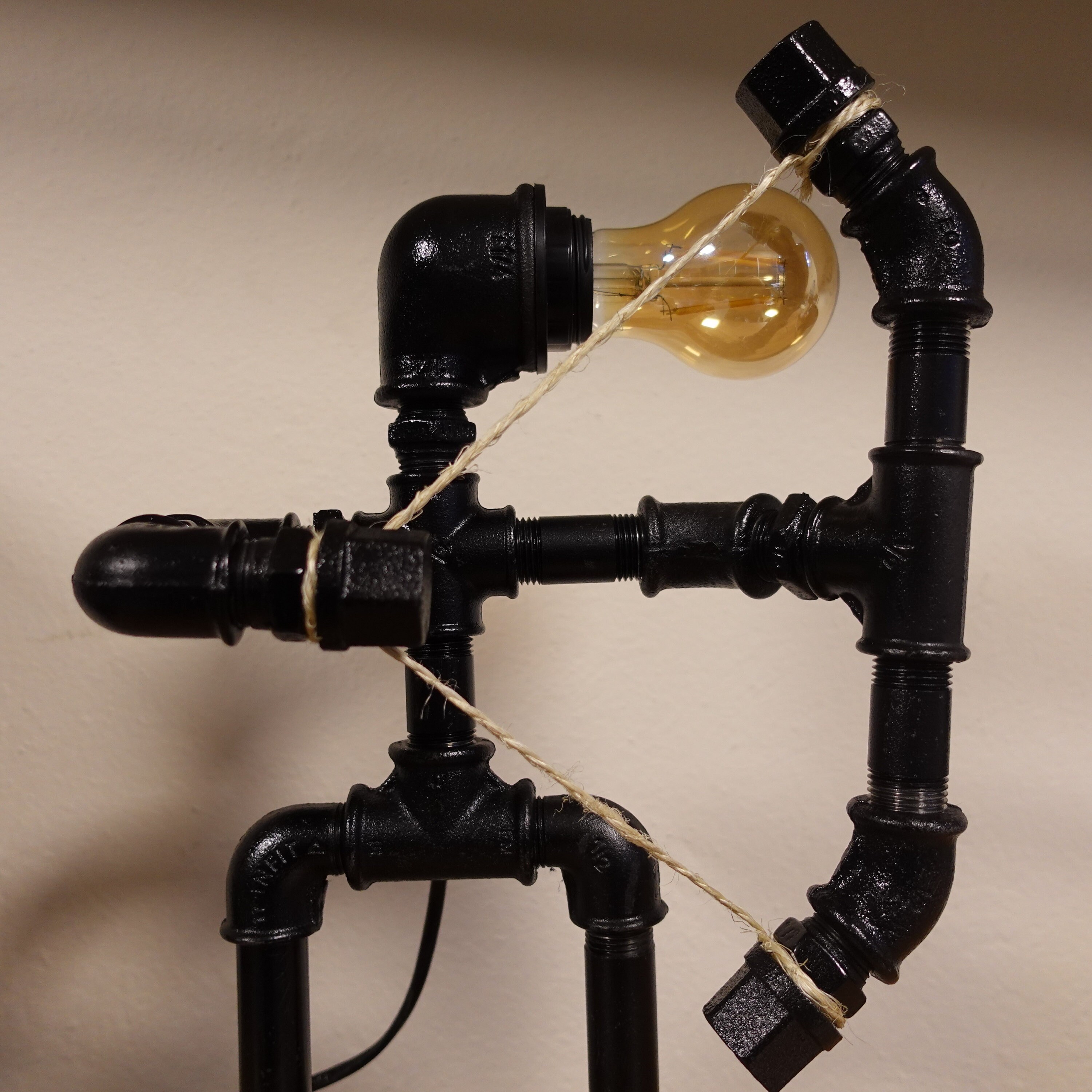 Archer Man Steampunk Lamp, Pipeman Industrial Desk Accesories, Robot ...