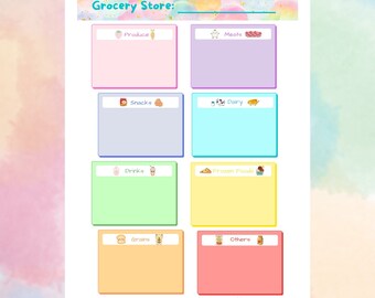 Visual Grocery List Printable - Etsy