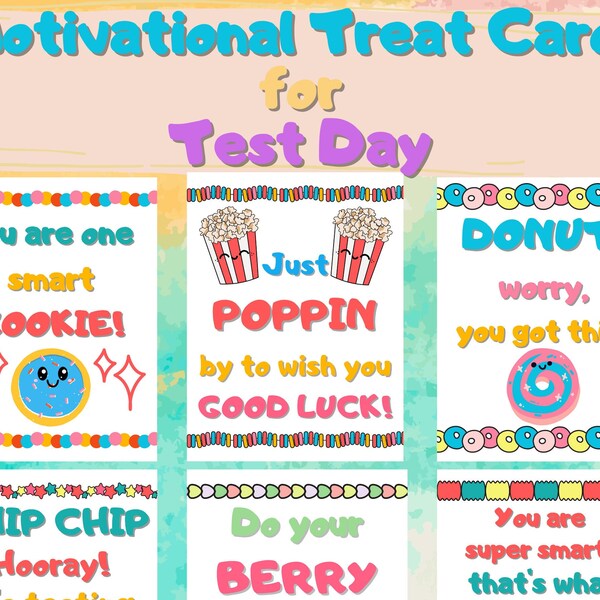 Motivational Quotes for Test Day, Encouragement Cards, Funny Gifts for ...