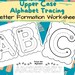Upper Case Letter Formation Alphabet Tracing, Handwriting Font ...