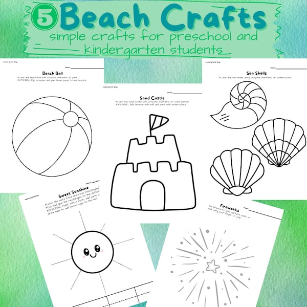 Summer Worksheets for Kids - Etsy