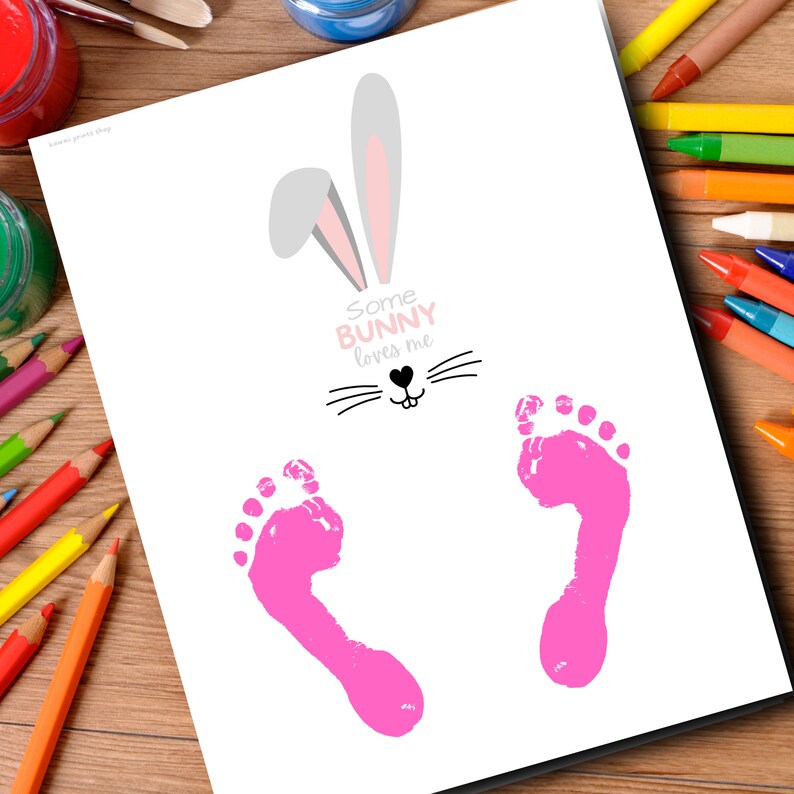 Easter Handprint Crafts, Footprint Bunny, Preschool Printable ...