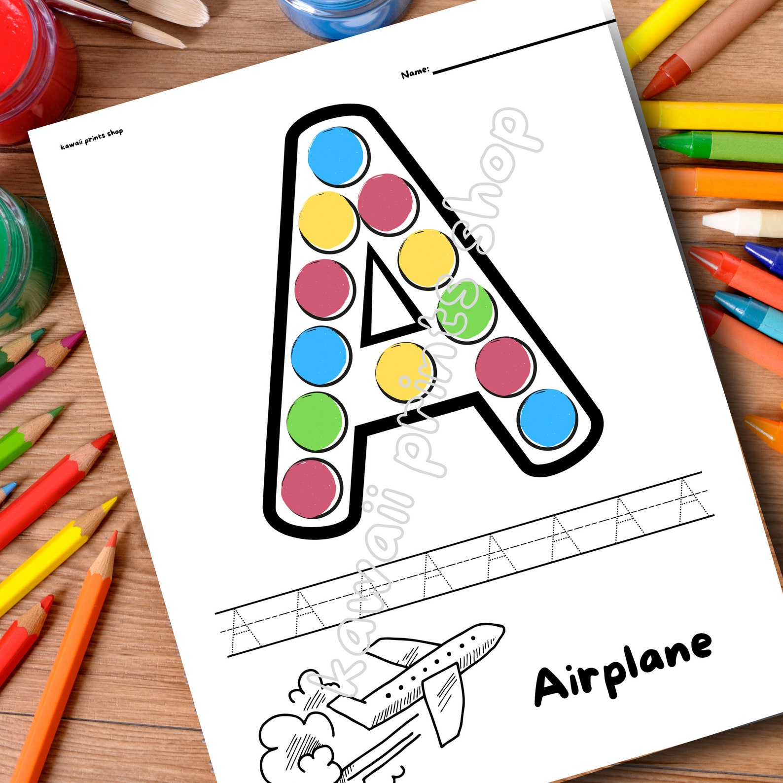 Transportation Dot Art Alphabet, Upper Case Letter Formation, Lower ...