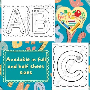 Upper Case Letter Formation Alphabet Tracing, Handwriting Font ...