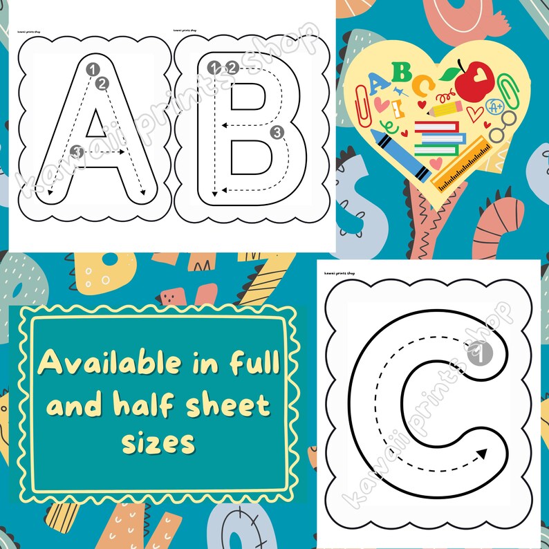 Upper Case Letter Formation Alphabet Tracing, Handwriting Font ...