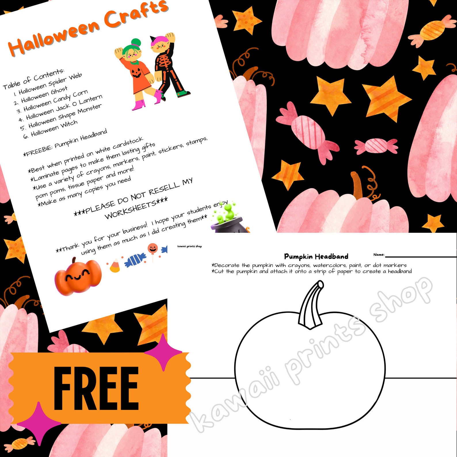 Halloween Coloring Pages, Kids Halloween Craft, Preschool Activities ...