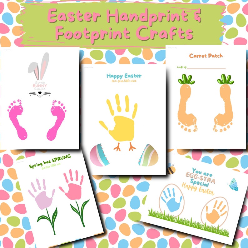 Easter Handprint Crafts, Footprint Bunny, Preschool Printable ...