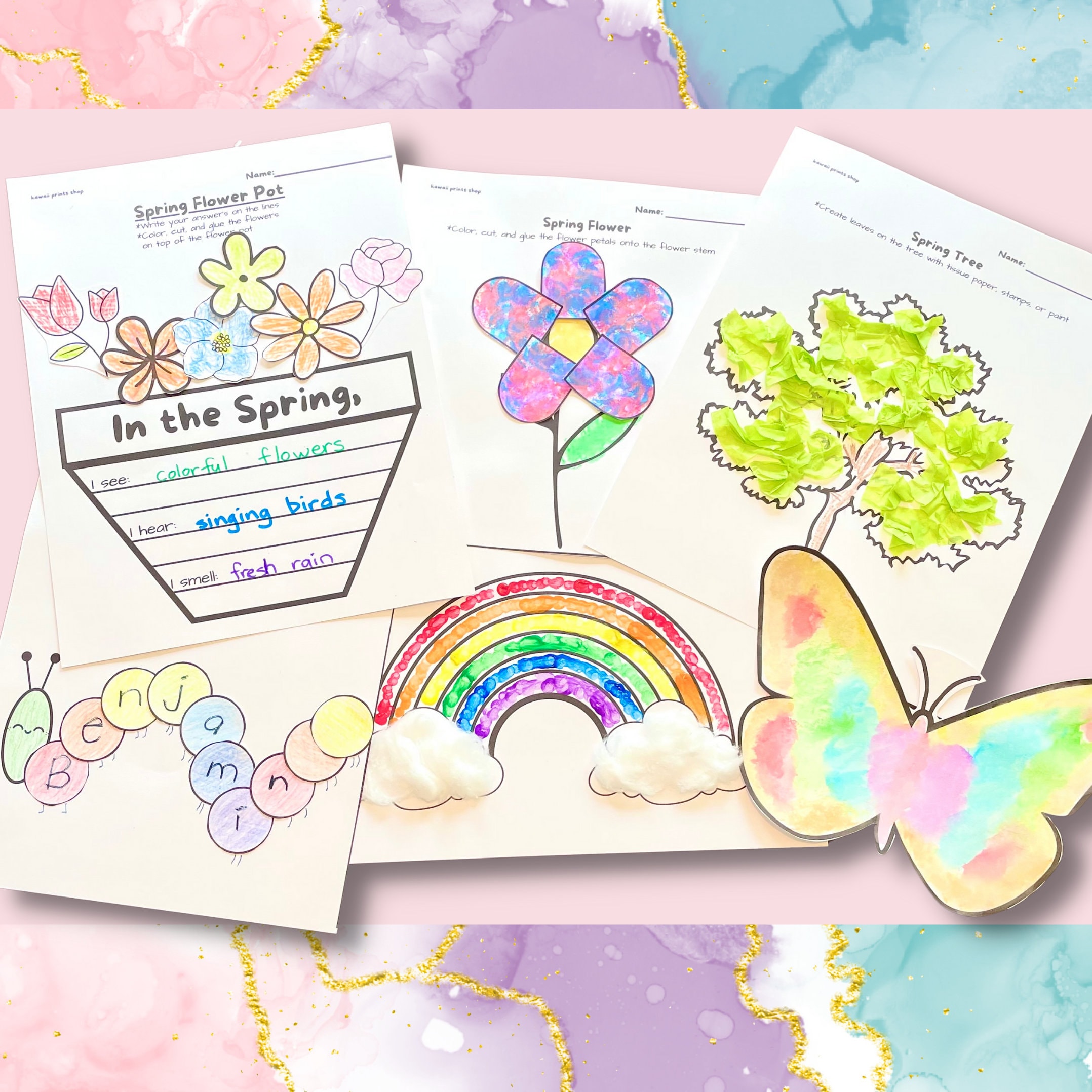 Spring Crafts, Homeschool Preschool Printables, Flower Craft ...