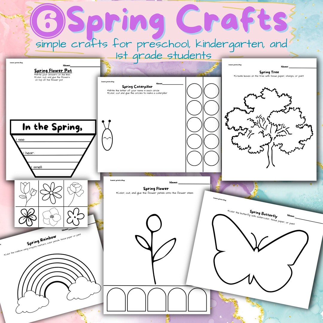 Spring Crafts, Homeschool Preschool Printables, Flower Craft ...