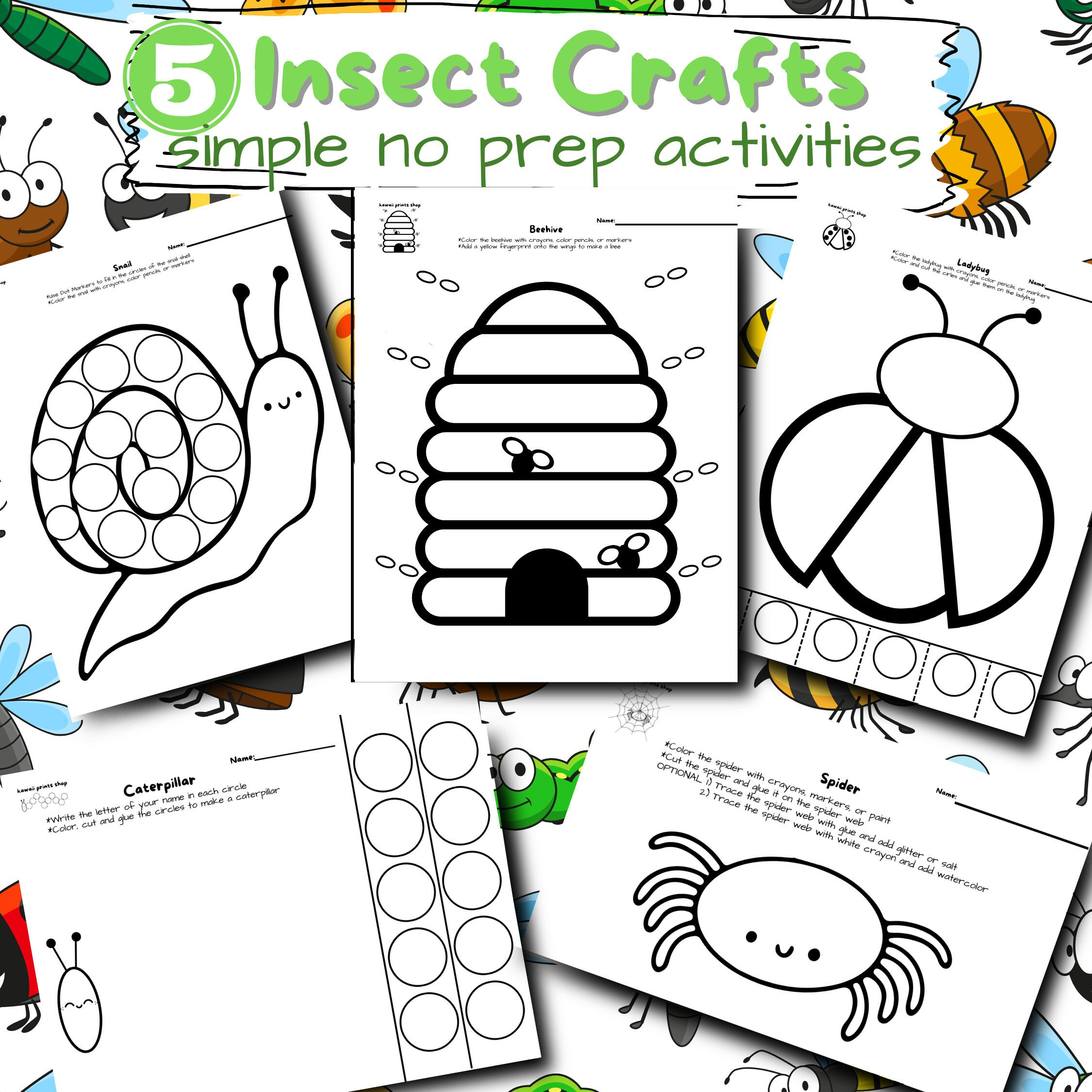 Insect Preschool Printables, Bug Crafts, Toddler Activities ...